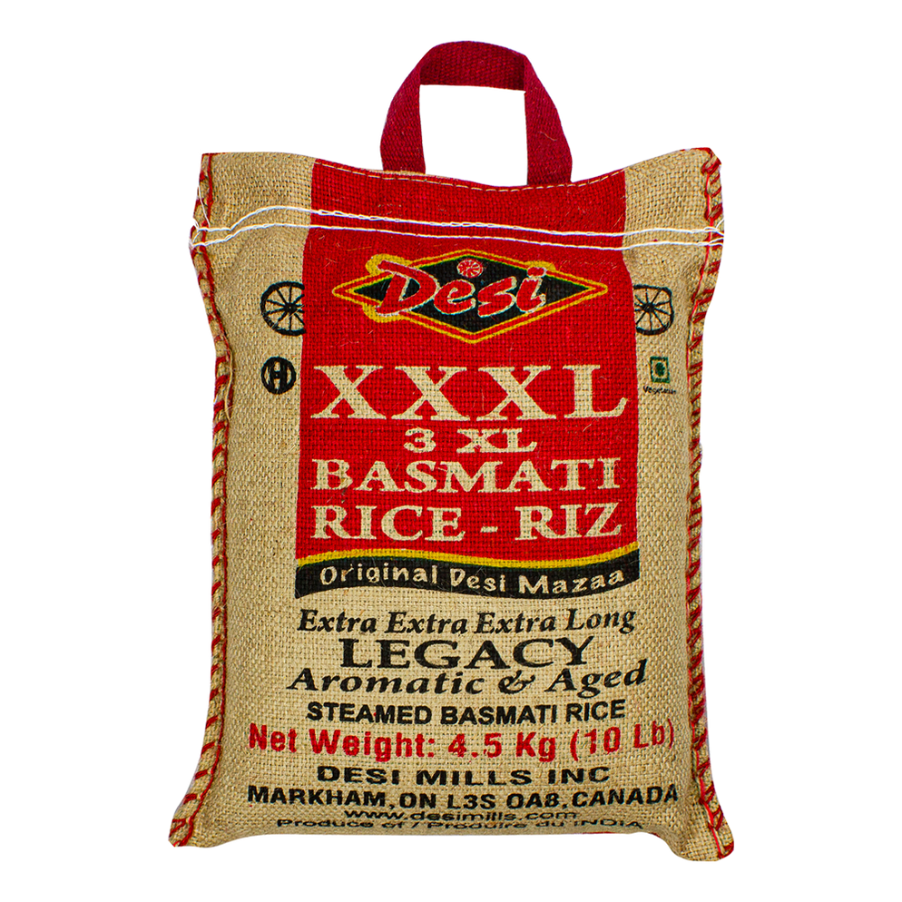 RICE 3 XL (EXTRA EXTRA EXTRA LONG STEAM BASMATI A#211) [DESI], 10Lb ...